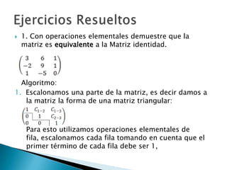Operaciones elementales | PPTX