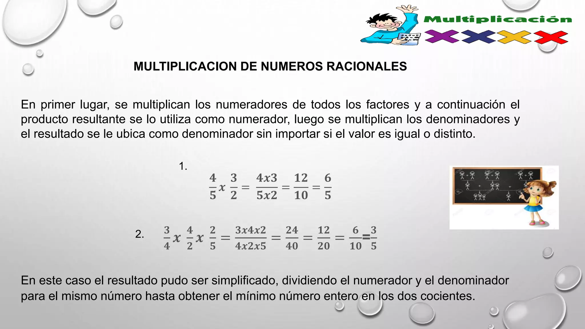 Operaciones en el conjunto de los numeros racionales | PPT