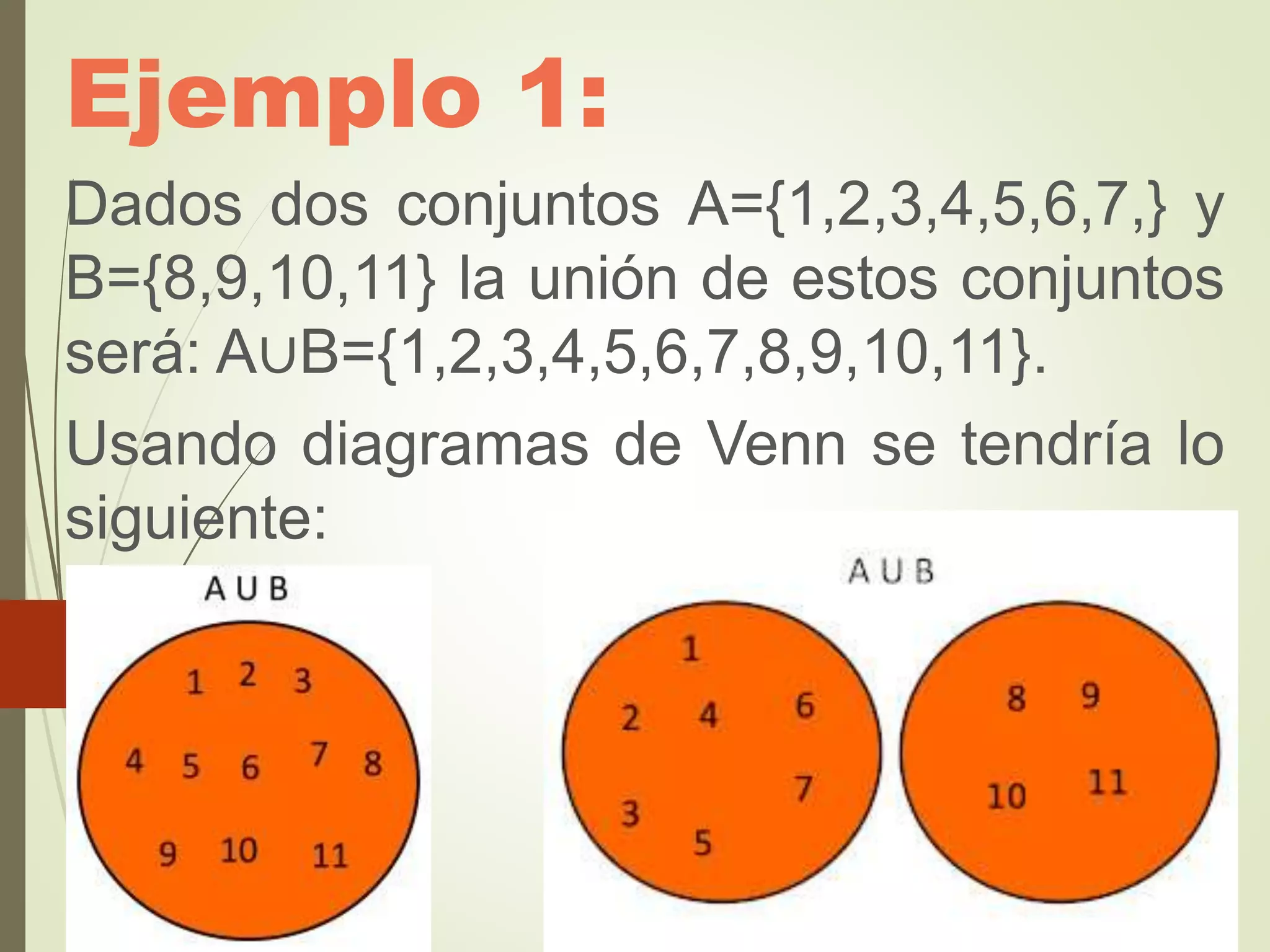 Operaciones entre conjuntos 11 (2019) | PPTX
