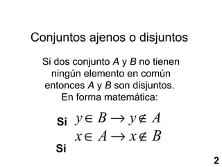 Operaciones Entre Conjuntos Bn | PPT