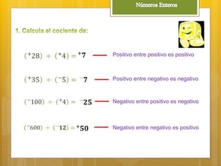 Operaciones numeros enteros Ivan Conde | PPT