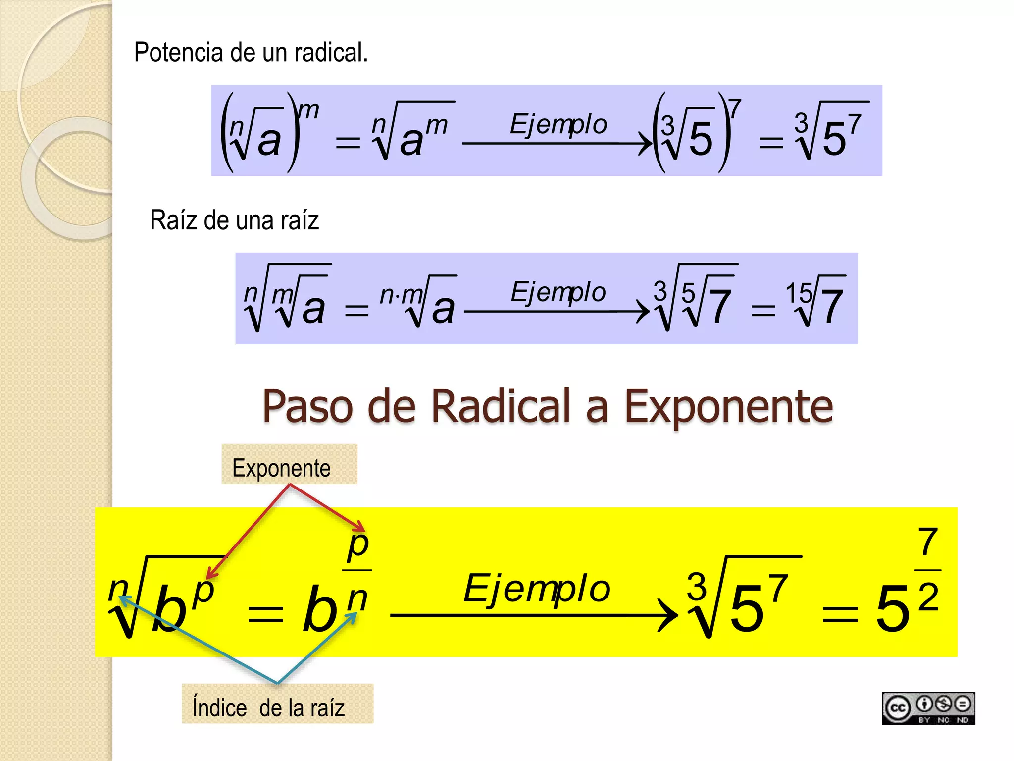 Tema Radicales - Operaciones con Radicales | PPT