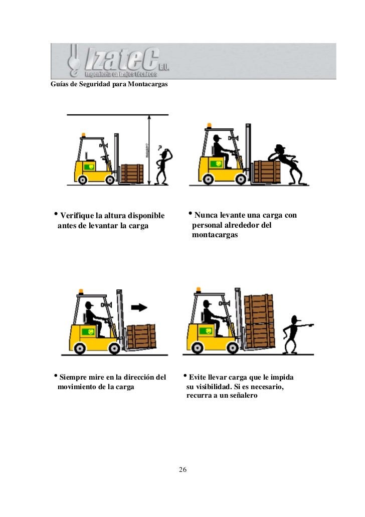 Operacion segura de montacargas