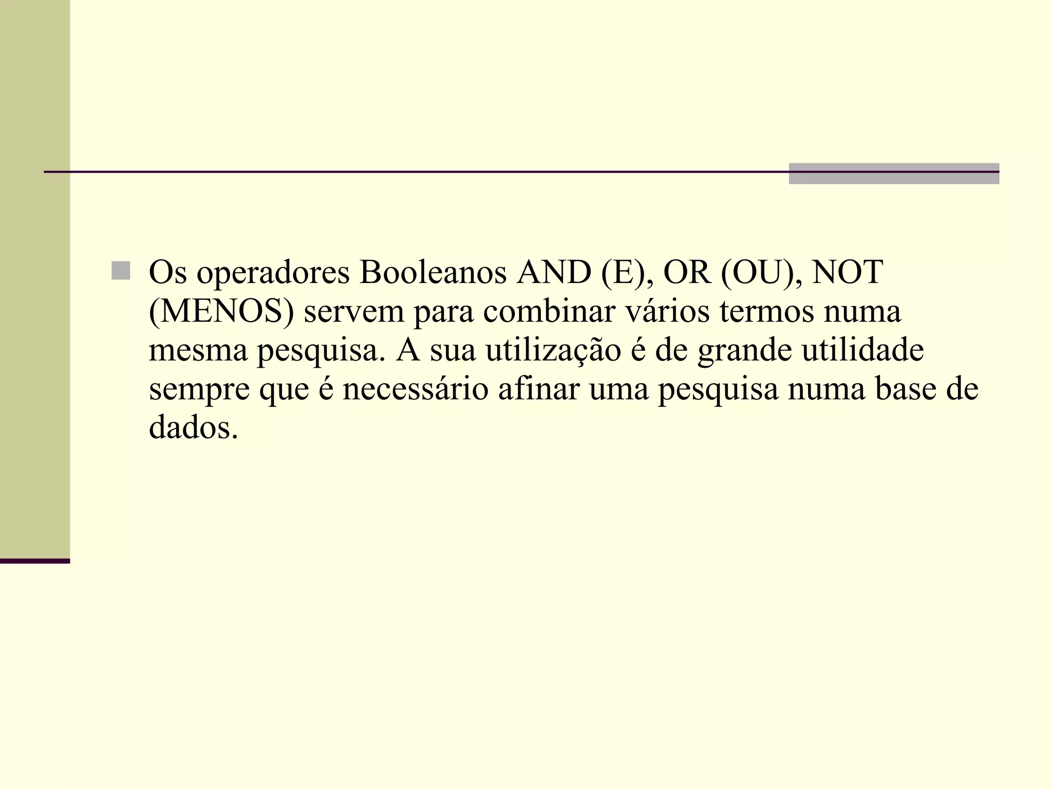 Operadores Booleanos | PPT