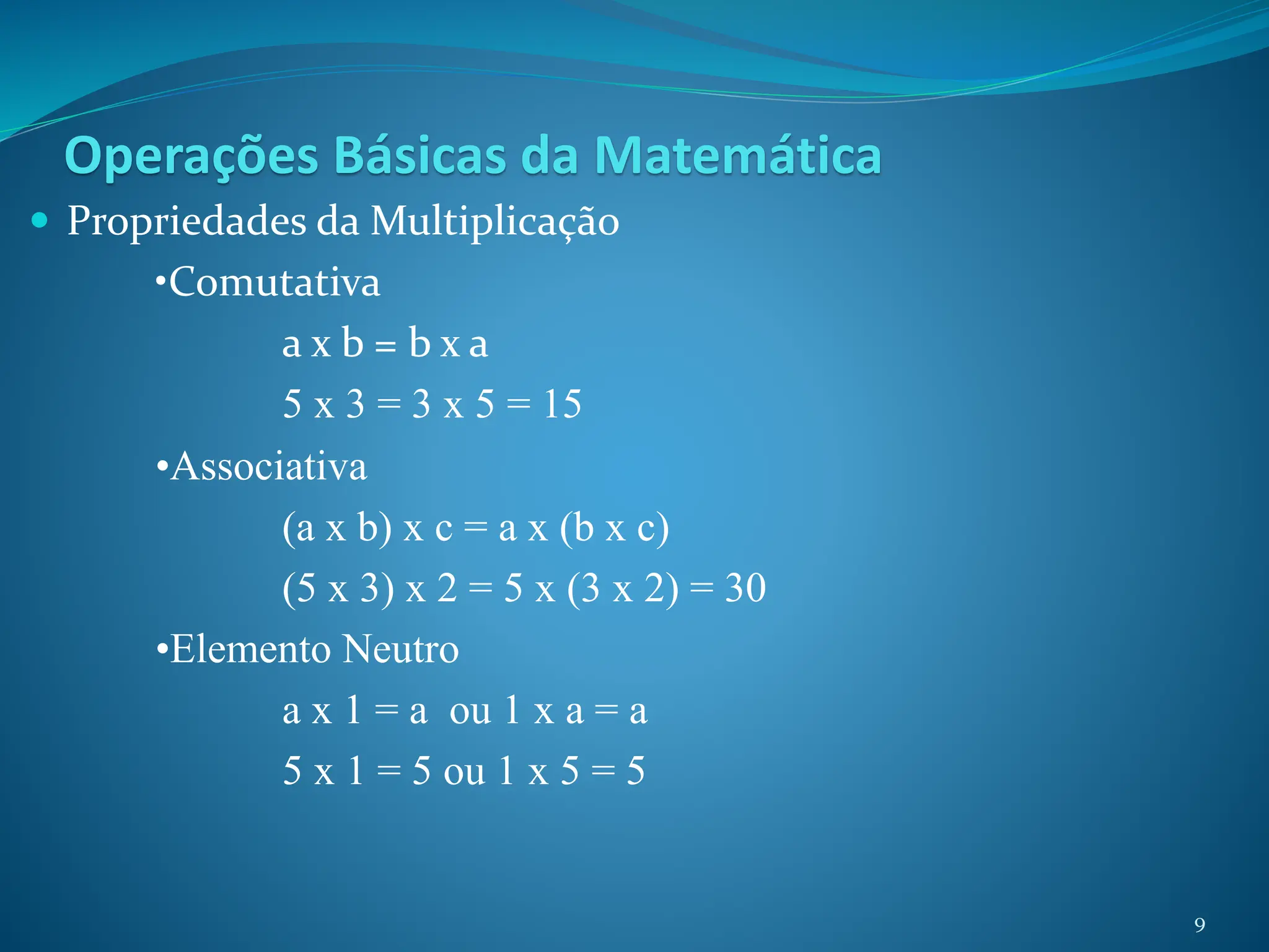 Apresentação das quatro operações básicas da matematica | PPTX