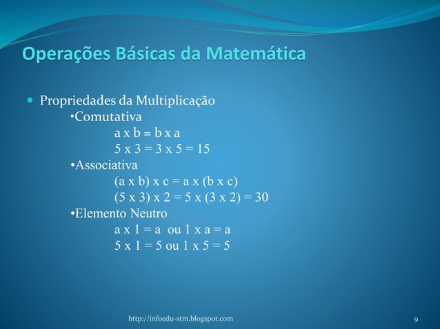 Operações básicas da matemática | PPTX