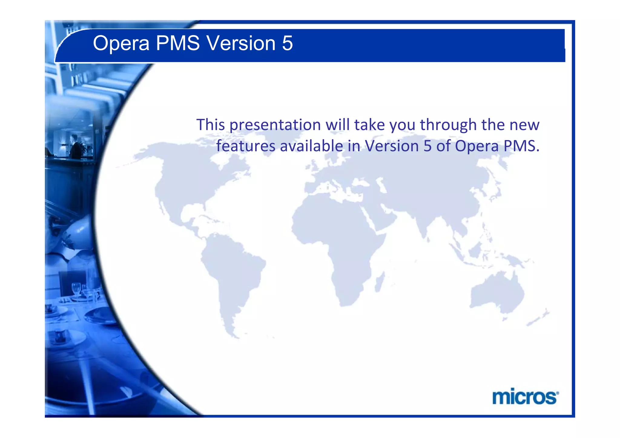 Opera Hotel V5 New Features Pms | PDF