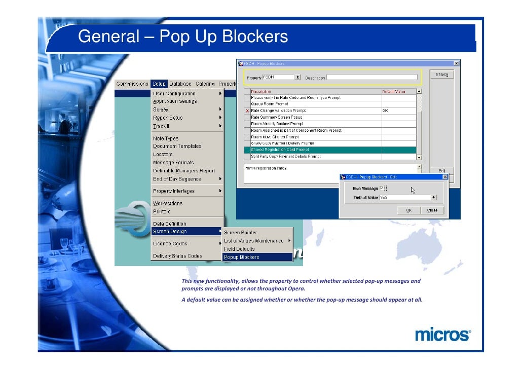 Opera Hotel V5 New Features Pms