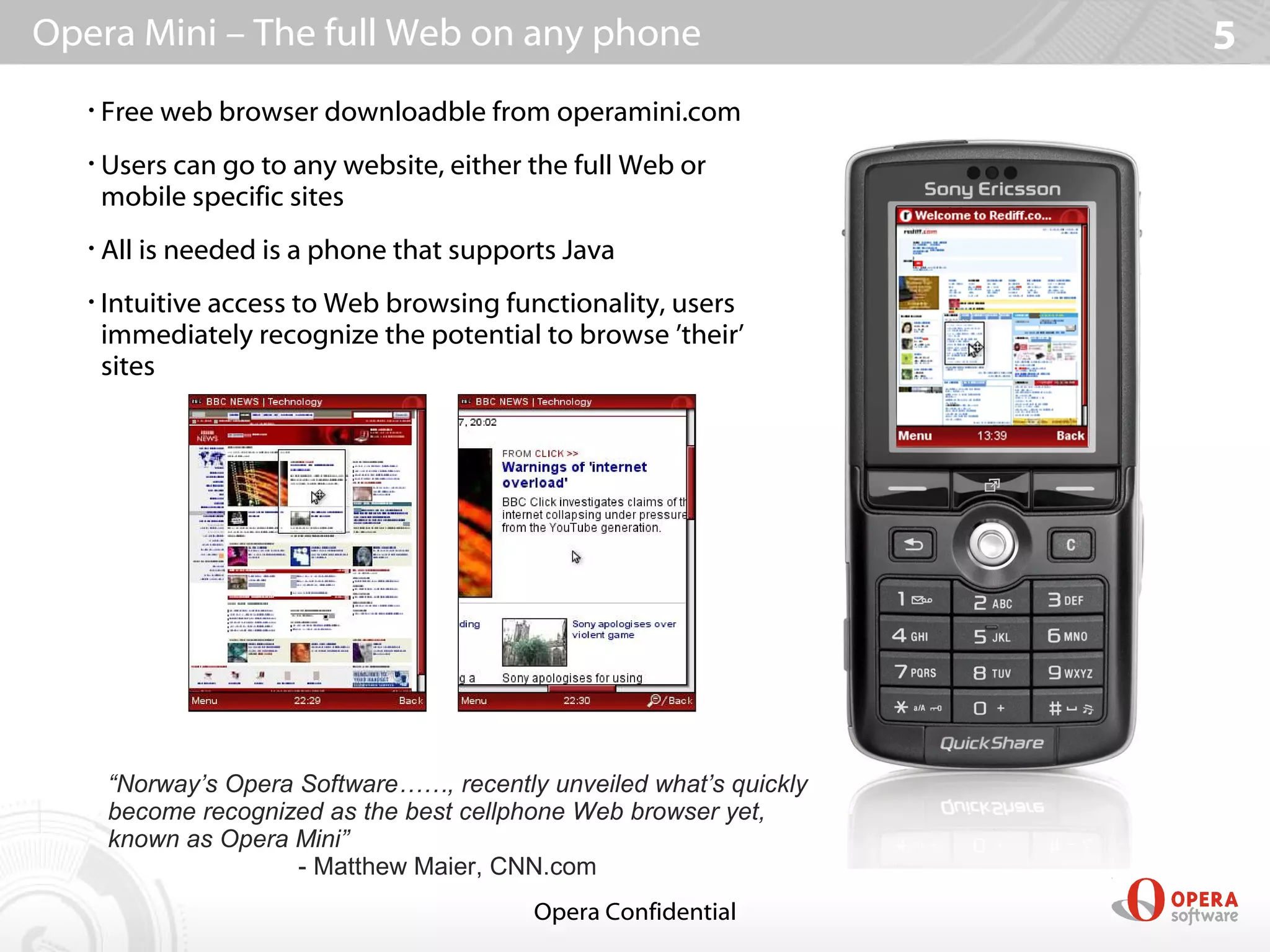 Opera Mini, Mobile Browsing India By Sagar | PDF
