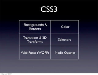 Opera Mobile HTML5 CSS3 Standards | PPT