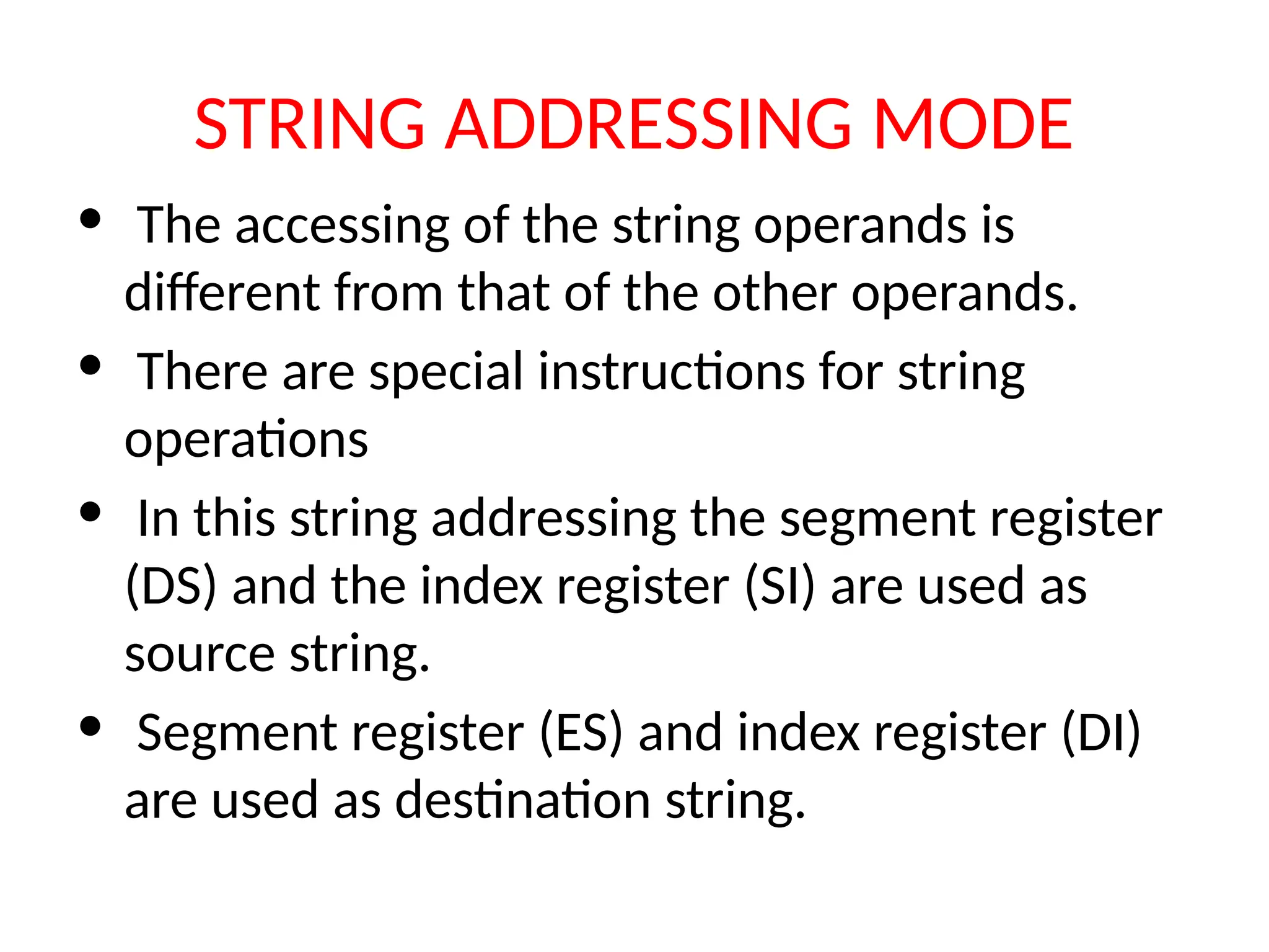 OPERAND ADDRESSING MODESOPERAND ADDRESSING MODES | PPTX