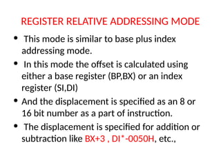 OPERAND ADDRESSING MODESOPERAND ADDRESSING MODES | PPTX