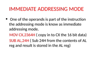 OPERAND ADDRESSING MODESOPERAND ADDRESSING MODES | PPTX