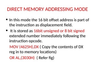 OPERAND ADDRESSING MODESOPERAND ADDRESSING MODES | PPTX
