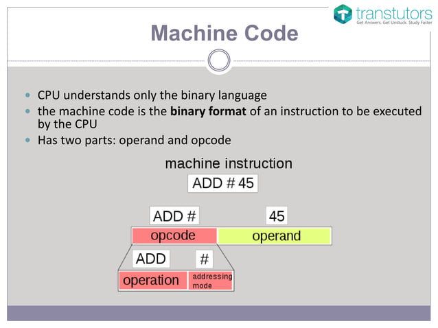Operand and Opcode | Computer Science | PPTX | Programming Languages | Computing