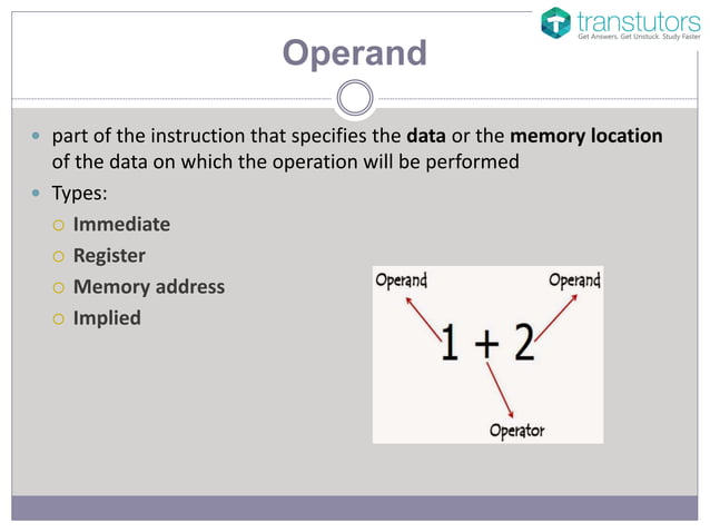 Operand and Opcode | Computer Science | PPTX | Programming Languages ...