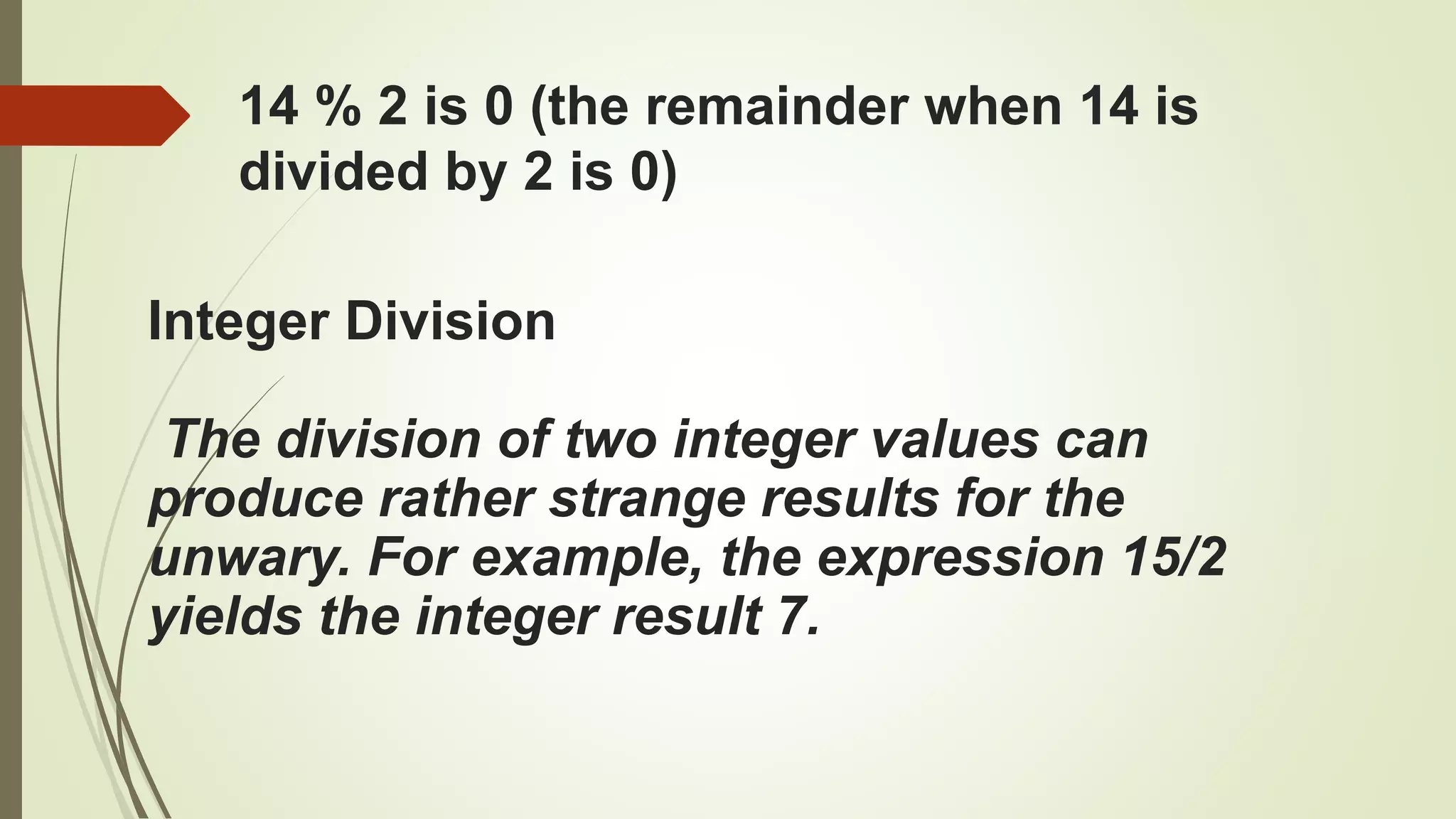 Operands (Modulo) | PPTX | Computing | Technology & Computing