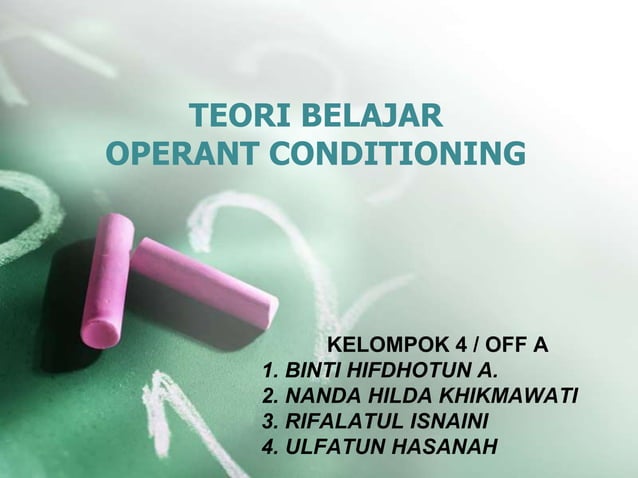 Operant Conditioning | PPT