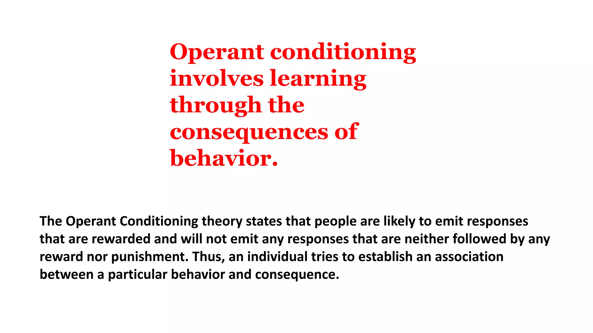 Operant conditiong | PPTX