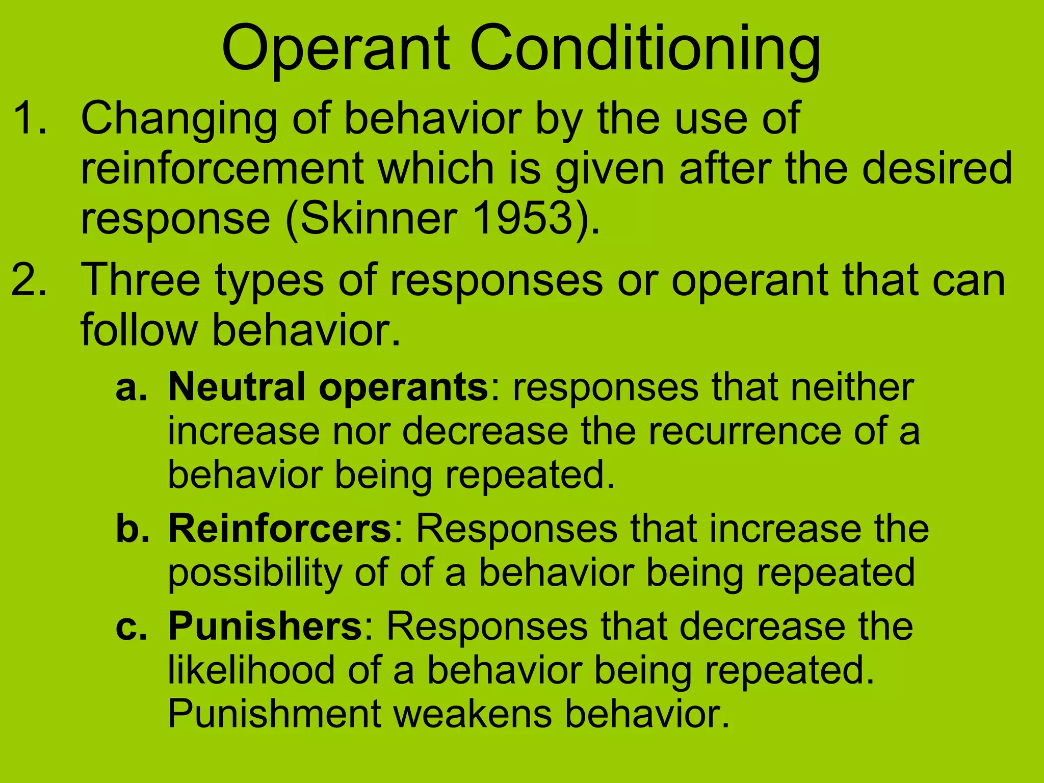 Operant Conditioning | PPT