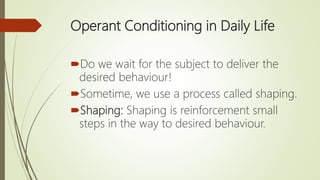 Operant conditioning | PPTX
