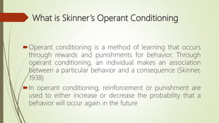 Operant conditioning | PPTX