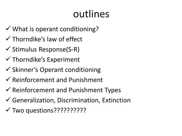 Operant conditioning | PPT
