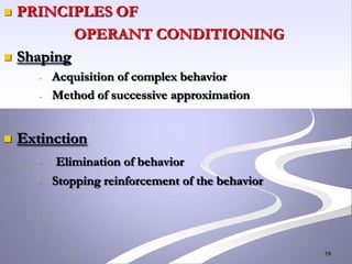 Operant conditioning - skinner | PPTX