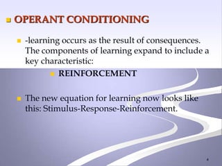 Operant conditioning - skinner | PPTX