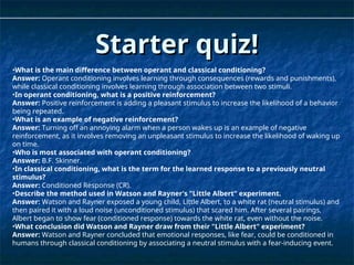 Operant Conditioning AQA A level Psychology | PPT