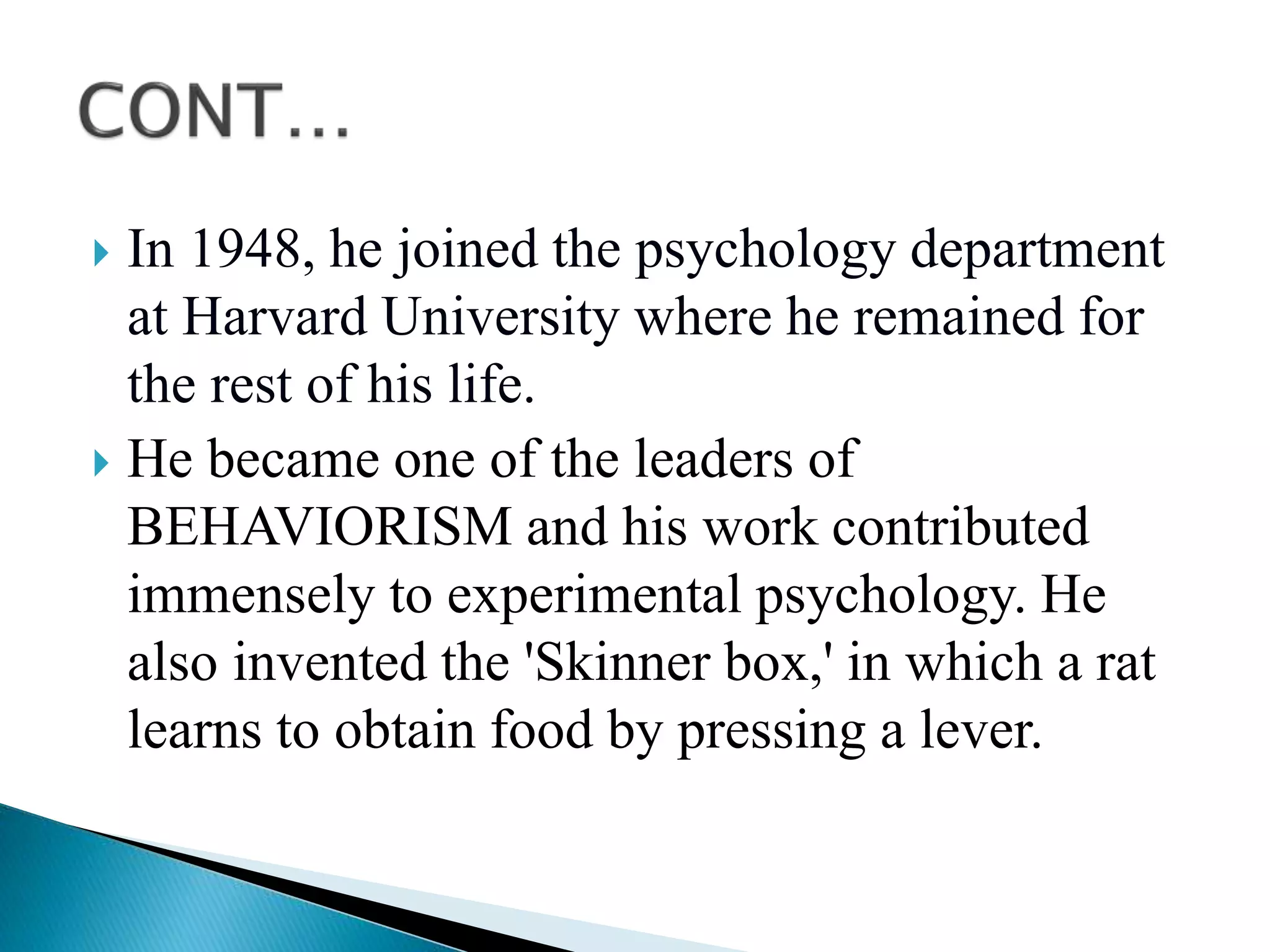 Operant conditioning theory | PPTX