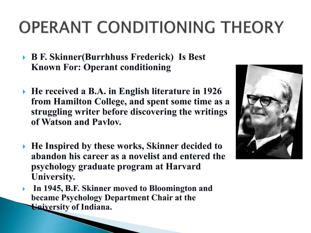 Operant conditioning theory | PPTX | Physical Therapy | Wellness