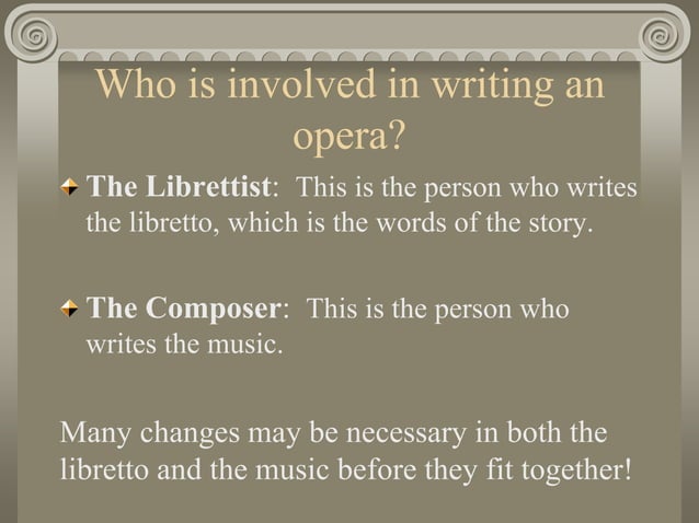 Opera powerpoint | PPT | Musicals | Genres