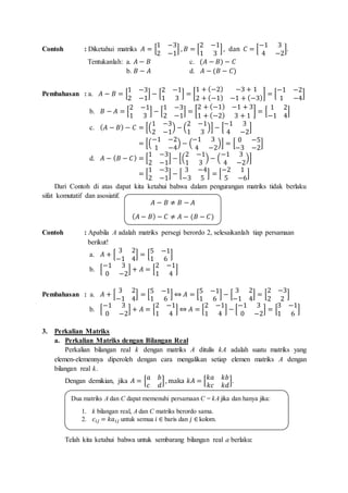 Operasi matriks | PDF