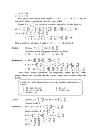 Operasi matriks | PDF
