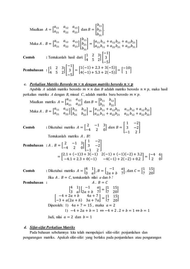 Operasi matriks | PDF