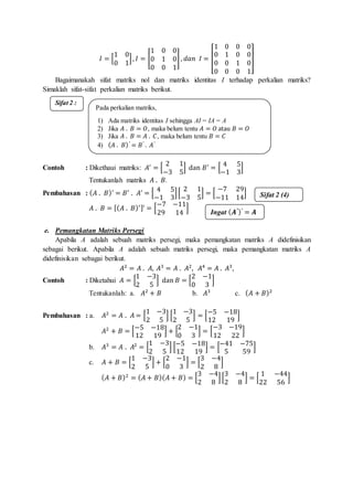 Operasi matriks | DOCX