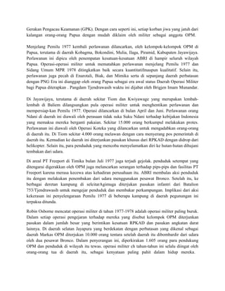 Operasi operasi militer di papua pagar makan tanaman | DOC