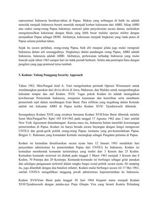 Operasi operasi militer di papua pagar makan tanaman | DOC
