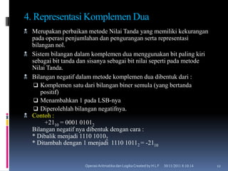 Operasi arithmatika dan logika | PPT