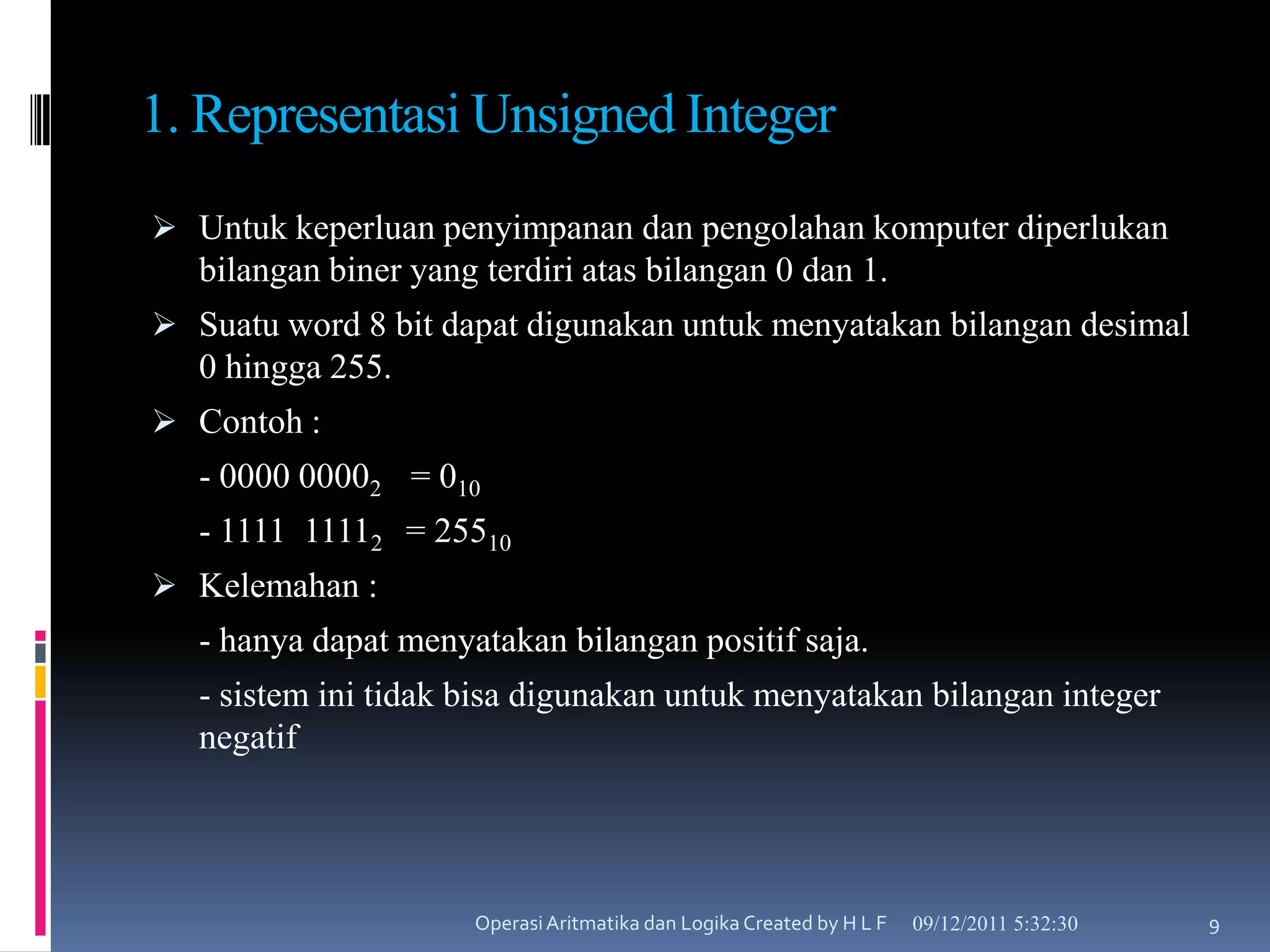 Operasi arithmatika dan logika | PPTX