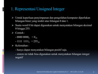 Operasi arithmatika dan logika | PPTX