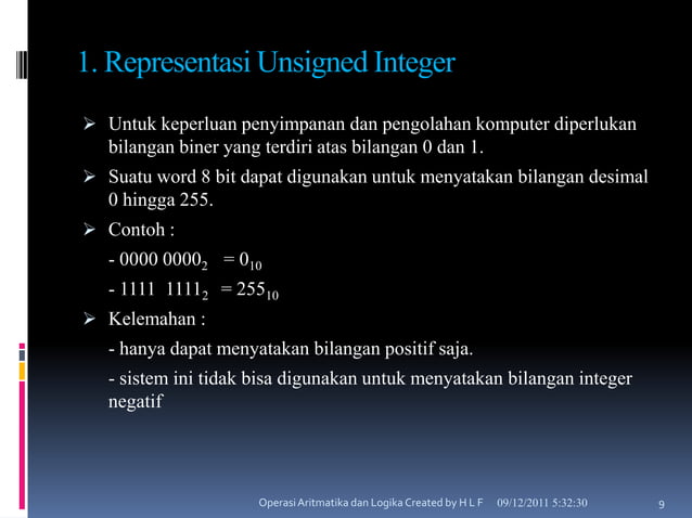 Operasi arithmatika dan logika | PPTX