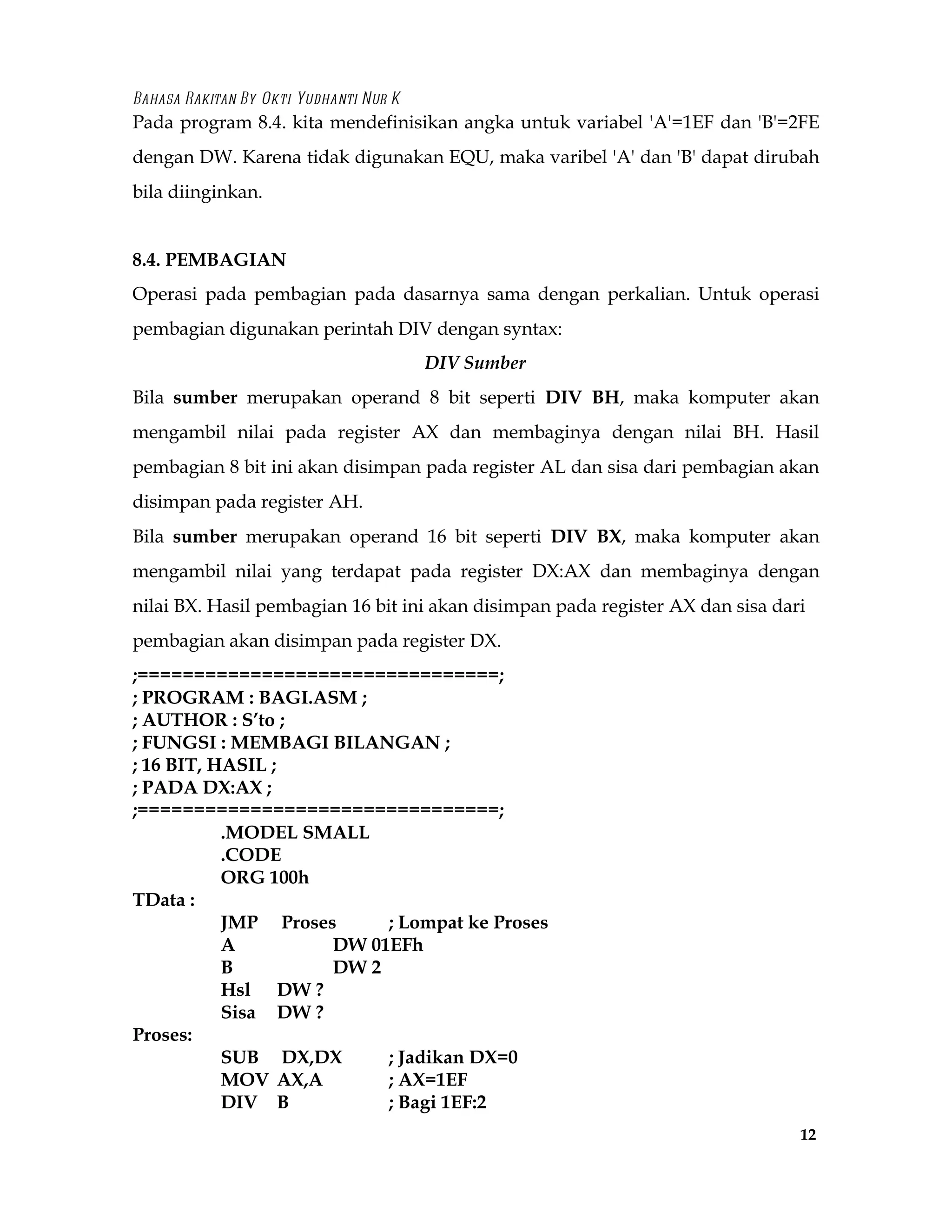 Operasi aritmatika | DOC