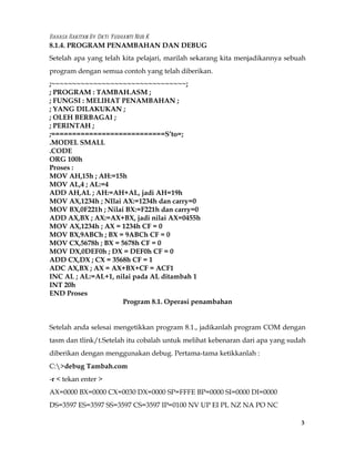 Operasi aritmatika | DOC