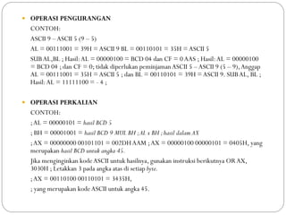 Operasi aritmatika register mikroprosesor | PDF