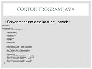 Operasi bahasa java | PPTX