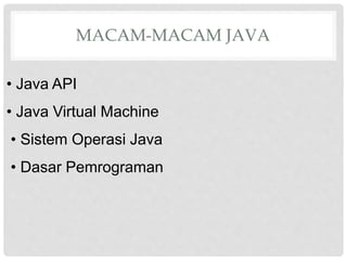 Operasi bahasa java | PPTX