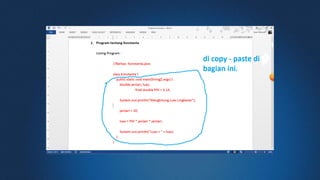 Operasi bahasa java | PPT