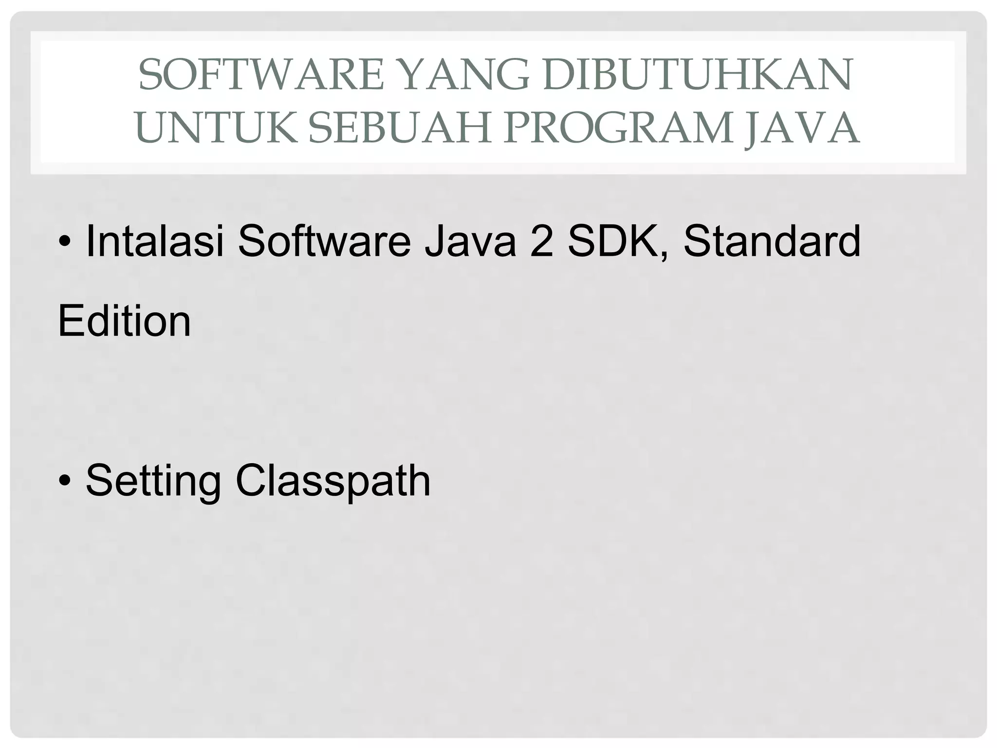 Operasi bahasa java | PPT